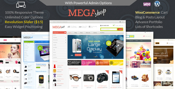Mega Shop - WooCommerce Responsive Theme - Free Download - Woothemes ...