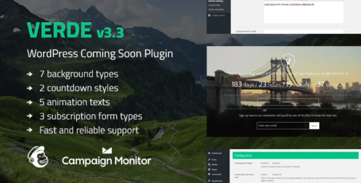 Verde - Responsive WordPress Coming Soon Plugin - Free Download - Woothemes Plugins